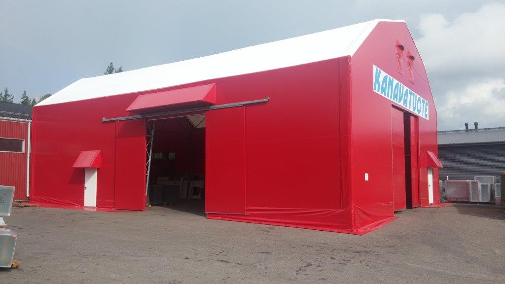 Uudenmaan Kanavatuote PVC hall 15 x 21m, H/6 - 315 m² - FinEst-Hall ...